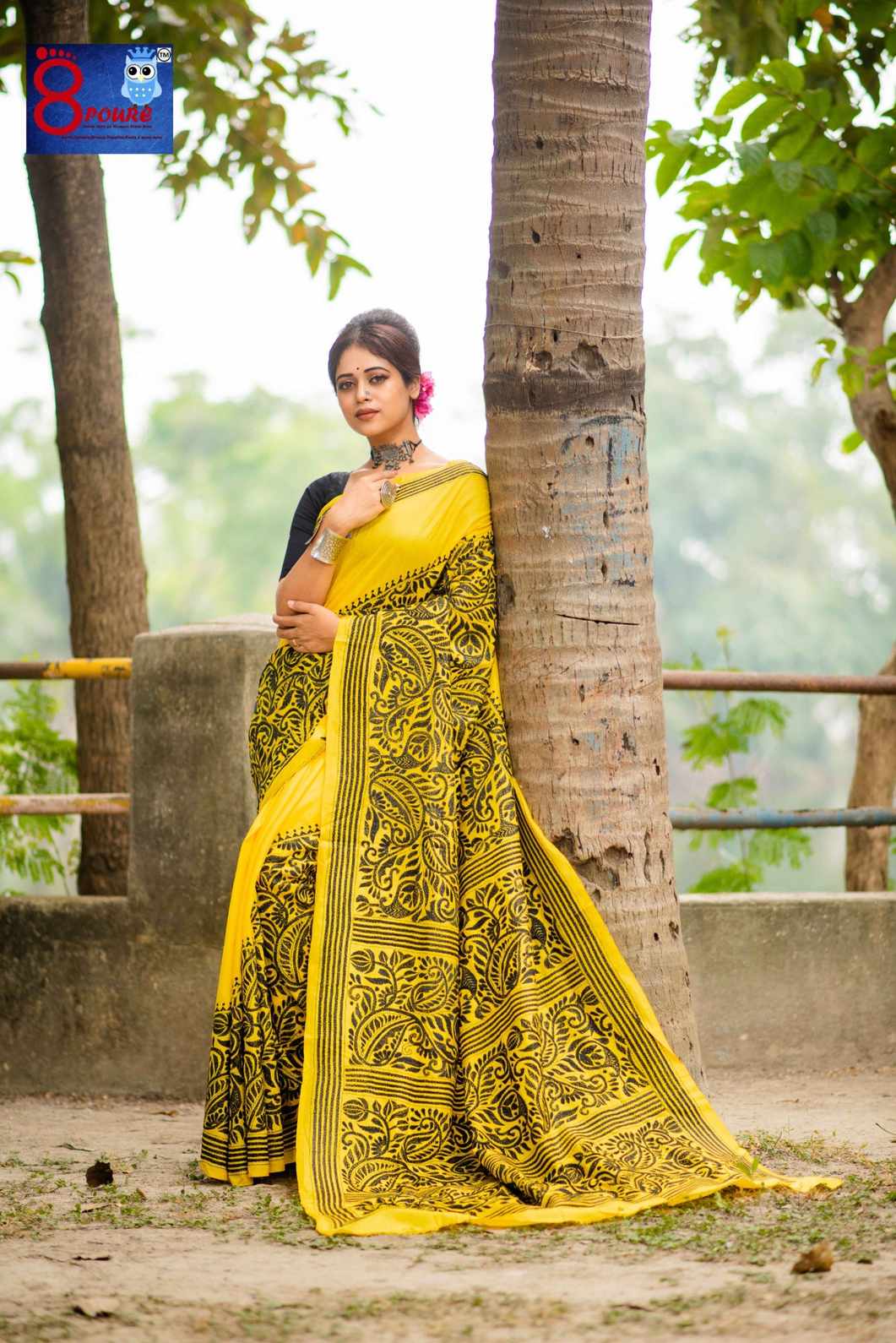 Hand Kantha Stitch Embroidery on Pure Bangalore Silk